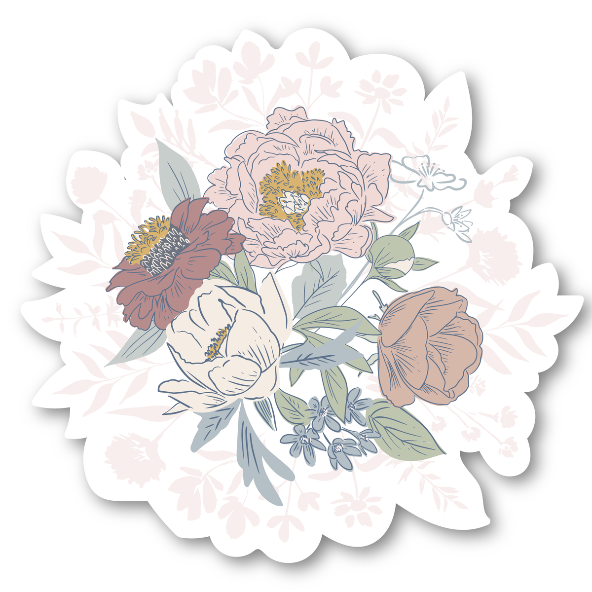 Peony Haven Sticker – Trisha Patel